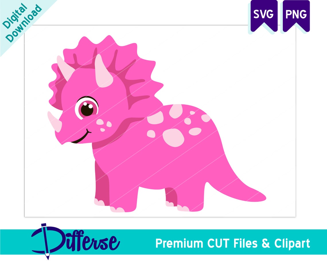 Cute Dinosaur SVG SVG Cut File & PNG Dinosaur Svg - Etsy
