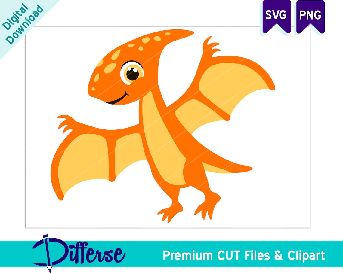 Pterodactyl SVG SVG Cut File & PNG Dinosaur Svg Dinosaur - Etsy