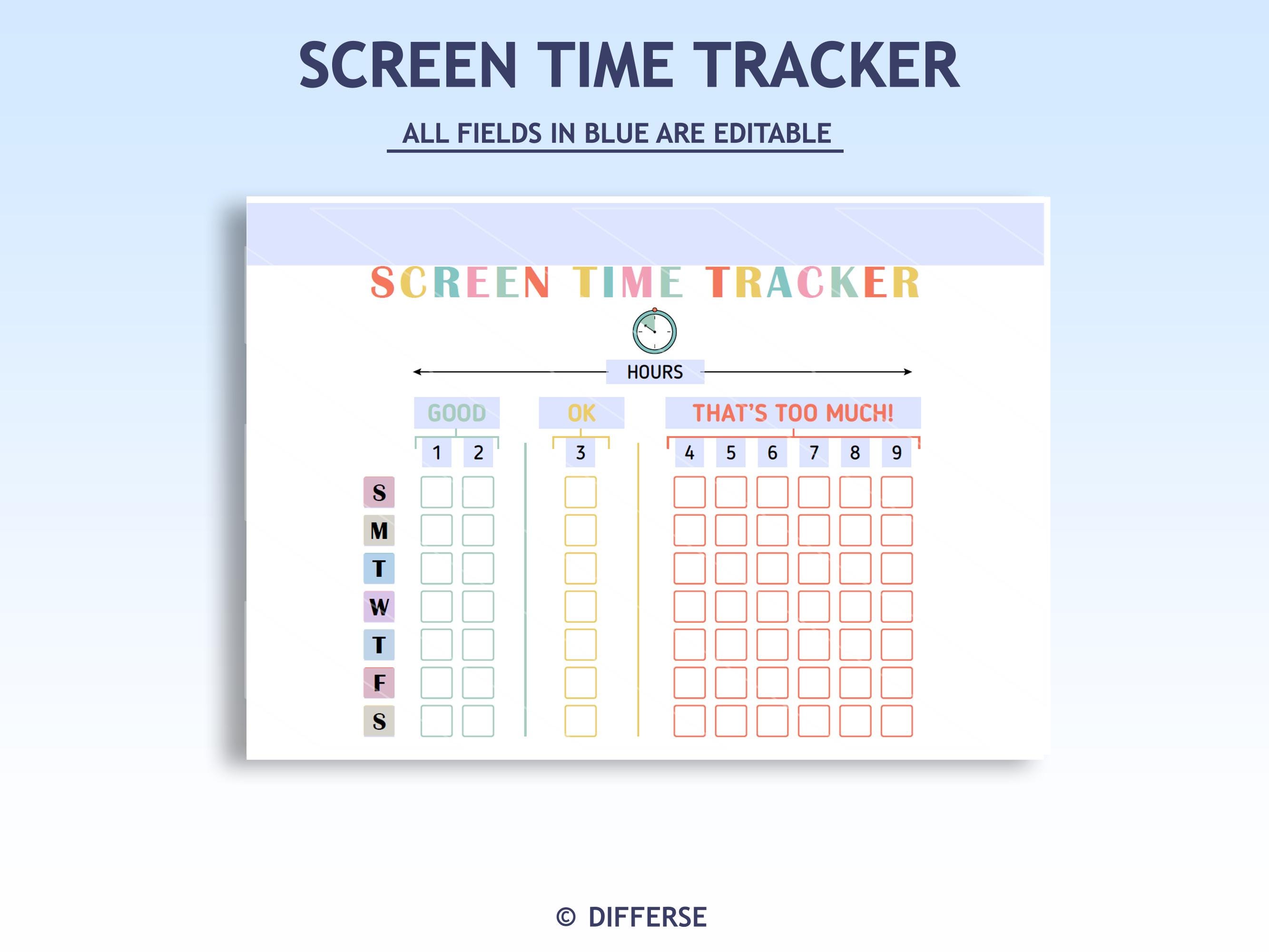 Kids Screen Time Bundle | Screen Time Chart | Screen Time Checklist ...