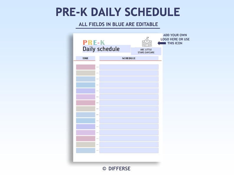 Pre-k Daily Schedule | Preschool Daily Schedule | Kids Daily Schedule ...