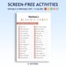 Screen Free Activities for Kids | Printable Play Chart | Play Routine ...