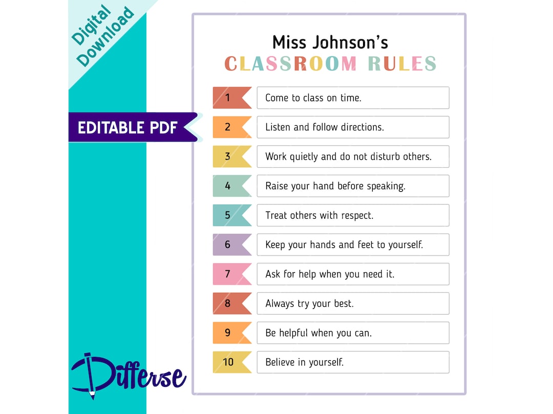 Classroom Rules Class Rules Classroom Rules Sign in This Classroom ...