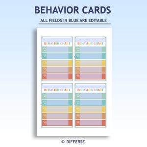 Classroom Behavior Chart | Behavior Card | Behavior Tracker ...