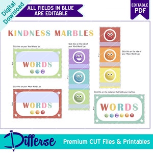 Printable Swear Jar Labels Kind Words Word Game Classroom Cuss Jar Acts ...