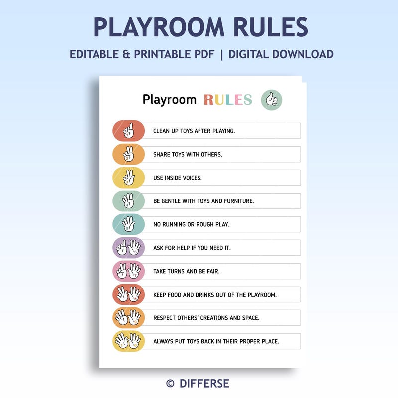 Playroom Rules - Etsy