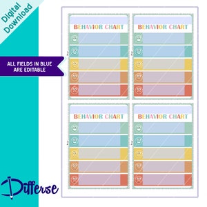 Classroom Behavior Chart Behavior Card Behavior Tracker Consequence ...