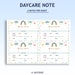Daycare Note | Quick Note | Parent Communication | Home Daycare Form ...