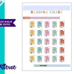 Kids Reading Chart Reading Challenge Reading Tracker Kids Reading Log ...