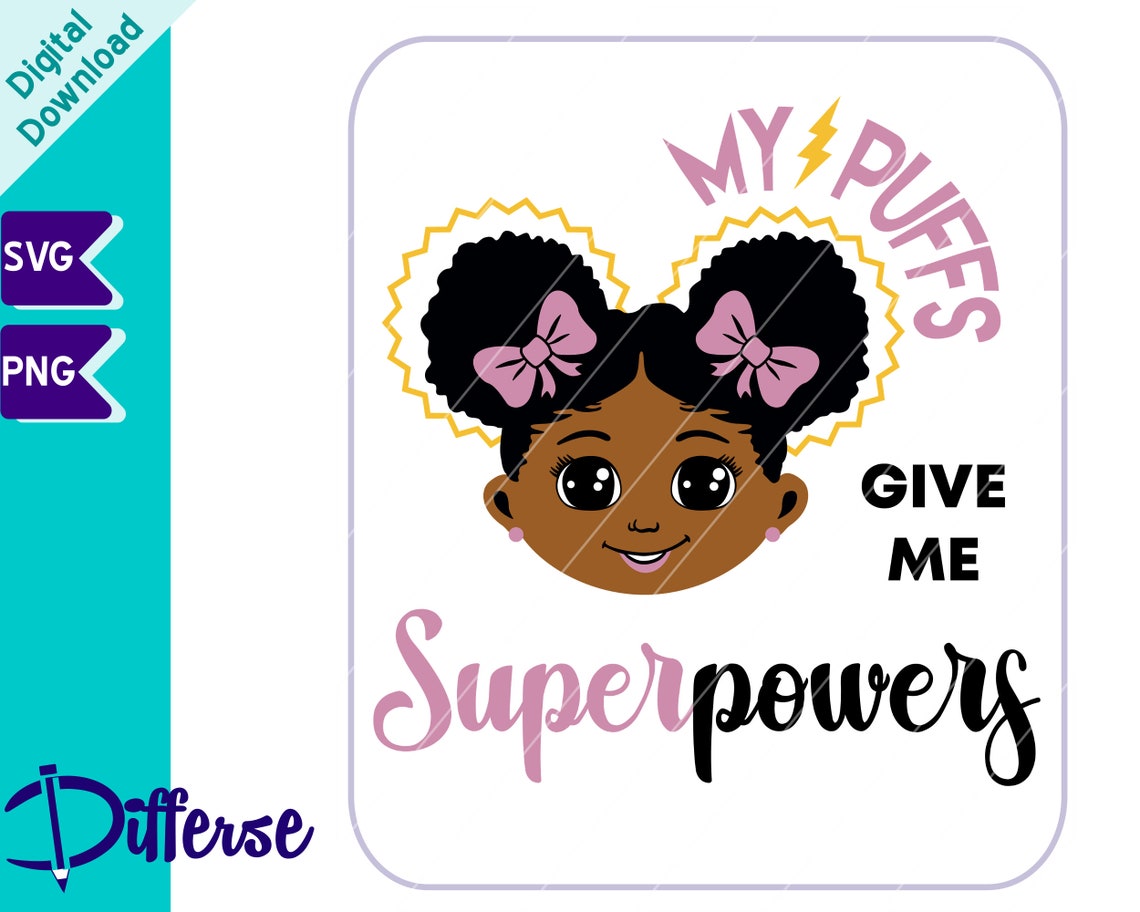My Puffs Give Me Superpowers SVG SVG Cut File & PNG Black - Etsy