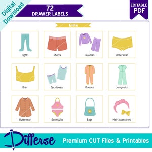 Kids Drawer Labels | Kids Dresser Labels | Kids Clothing Labels | Kids ...