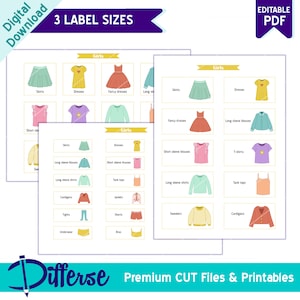 Kids Drawer Labels | Kids Dresser Labels | Kids Clothing Labels | Kids ...