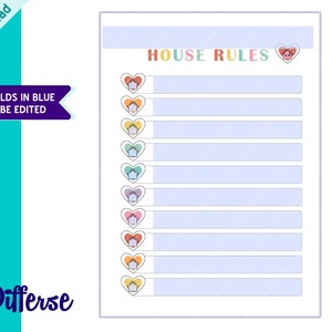 House Rules for Kids Family House Rules Family Rules Home Values Short ...