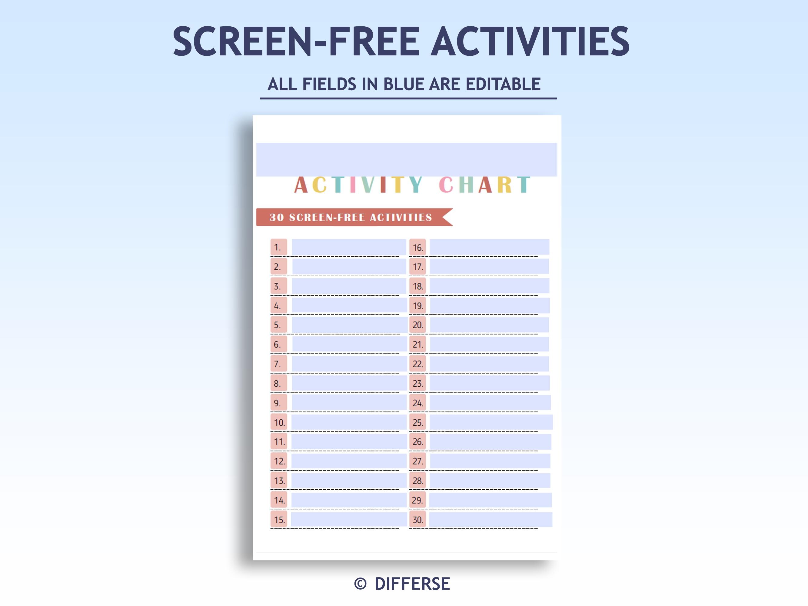 Kids Screen Time Bundle | Screen Time Chart | Screen Time Checklist ...