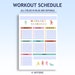 Kids Workout Schedule | Kids Exercise Checklist | Exercise Tracker ...