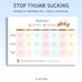 Thumb Sucking Reward Chart | No More Thumb Sucking | Quit Thumb Sucking ...
