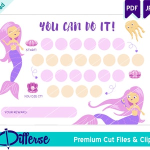 Printable Mermaid Reward Chart for Kids Behavior Chart - Etsy