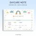 Daycare Note | Quick Note | Parent Communication | Home Daycare Form ...
