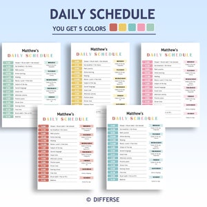Kids Daily Schedule | Homeschool Schedule | Class Schedule | Classroom ...