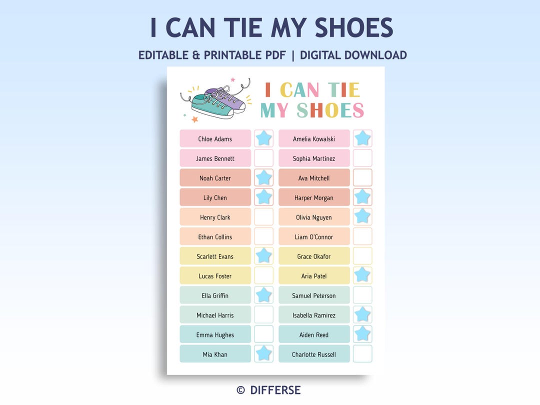Shoe Tying Poster | I Can Tie My Shoes Sticker Poster | Club of Kids ...