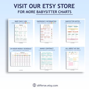 Editable Baby Daily Log | Printable Nanny Log | Daycare Report ...