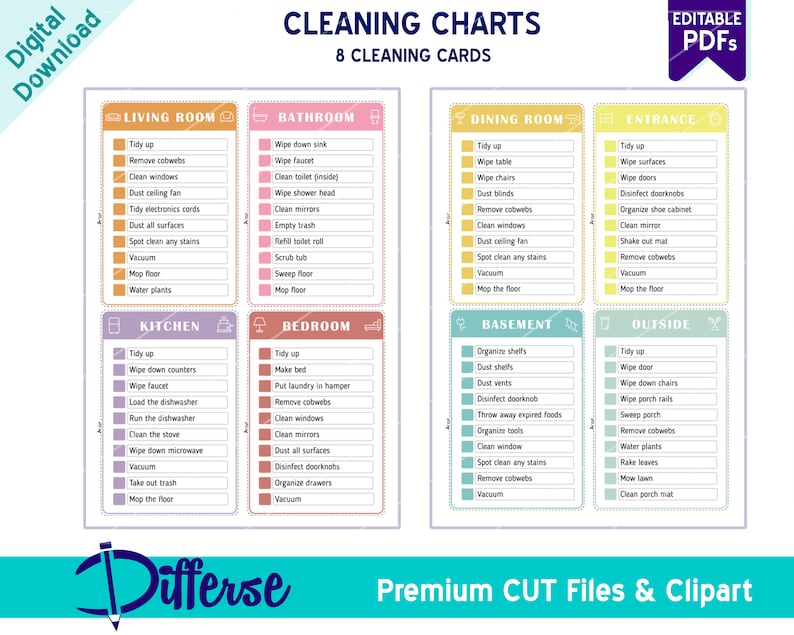 Chore Chart Bundle for Kids | Allowance Chart | Screen Time Checklist ...