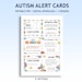 Editable Autism ID Card | Emergency Contact Card | Autism Medical Card ...