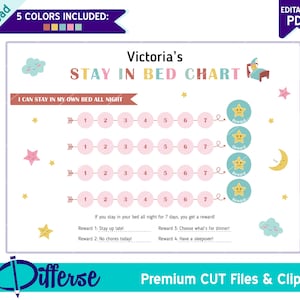 Stay in Bed Reward Chart Bedtime Chart Stay in Bed Chart Reward Chart ...