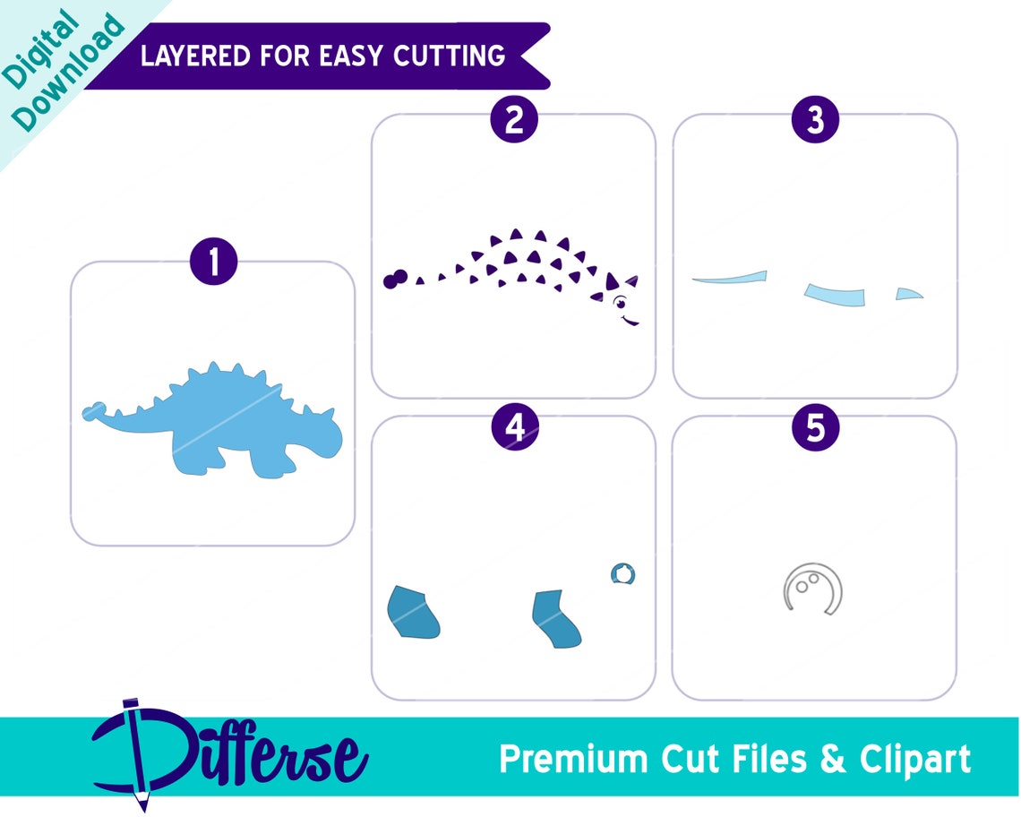 Ankylosaurus SVG SVG Cut File & PNG Dinosaur Svg - Etsy