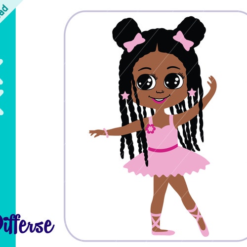 African American Ballerina Clipart Instant Download - Etsy