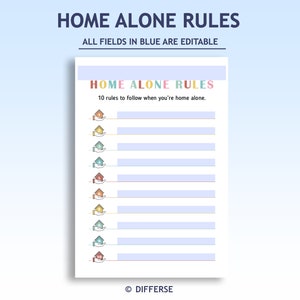 Kids Safety Rules for Staying Home | House Rules for Kids | Alone Rules ...