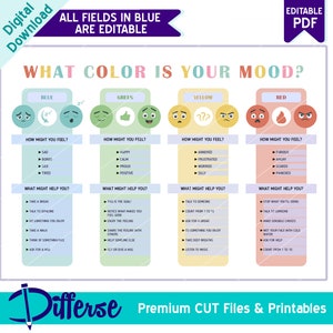 Mood Chart Emotions Chart Feelings Chart Calm Down Corner Child Therapy ...