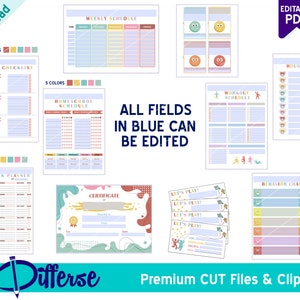 Editable Homeschool Printable Bundle for Kids | Homeschool Planner ...
