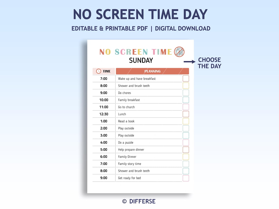 Screen Free Day | Screen Free Activities | Reduce Screen Time | No ...