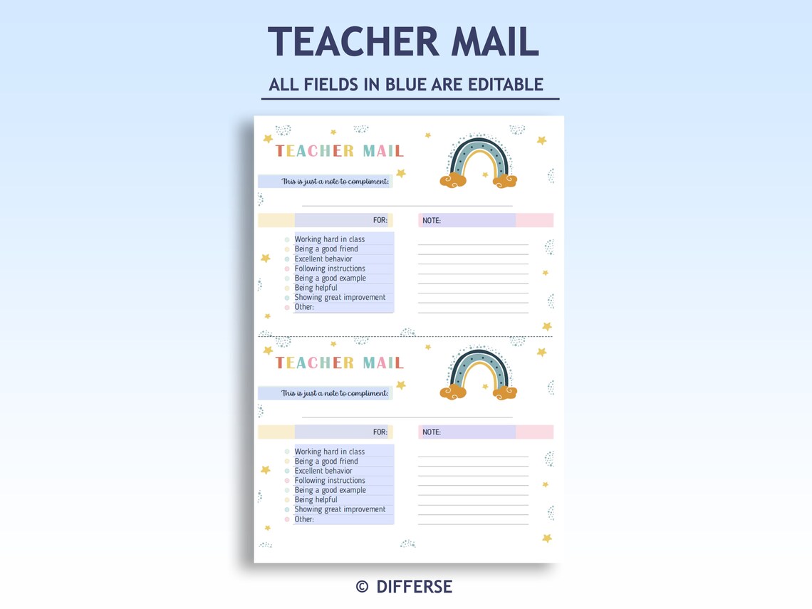 Teacher Note Home | Teacher Mail | Teacher Appreciation Note | Teacher ...