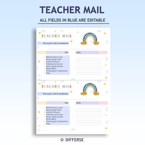 Teacher Note Home | Teacher Mail | Teacher Appreciation Note | Teacher ...