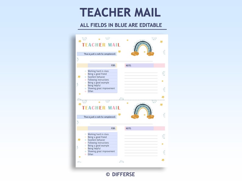 Teacher Note Home | Teacher Mail | Teacher Appreciation Note | Teacher ...