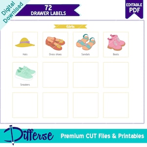 Kids Drawer Labels | Kids Dresser Labels | Kids Clothing Labels | Kids ...