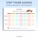 Thumb Sucking Reward Chart | No More Thumb Sucking | Quit Thumb Sucking ...