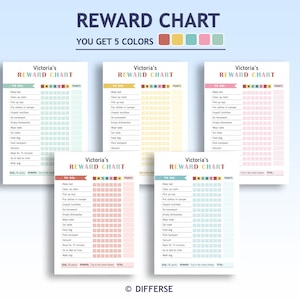 Reward Chart for Boys and Girls | Good Behavior Chart | Reward System ...