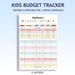 Kids Budget Tracker Editable Budget Tracker Allowance Tracker Kids ...