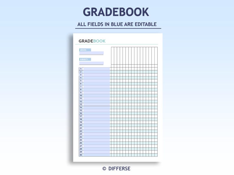Gradebook | Homeschool Gradebook | Teacher Gradebook | Grade Tacker ...