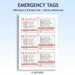 Editable Emergency Contact Card for Kids | Backpack Tag | Child ...