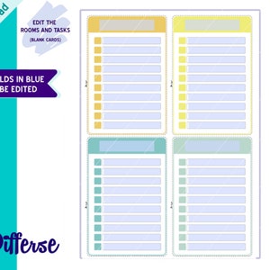 Editable Kids Cleaning Cards | Printable Cleaning Cards | Cleaning ...