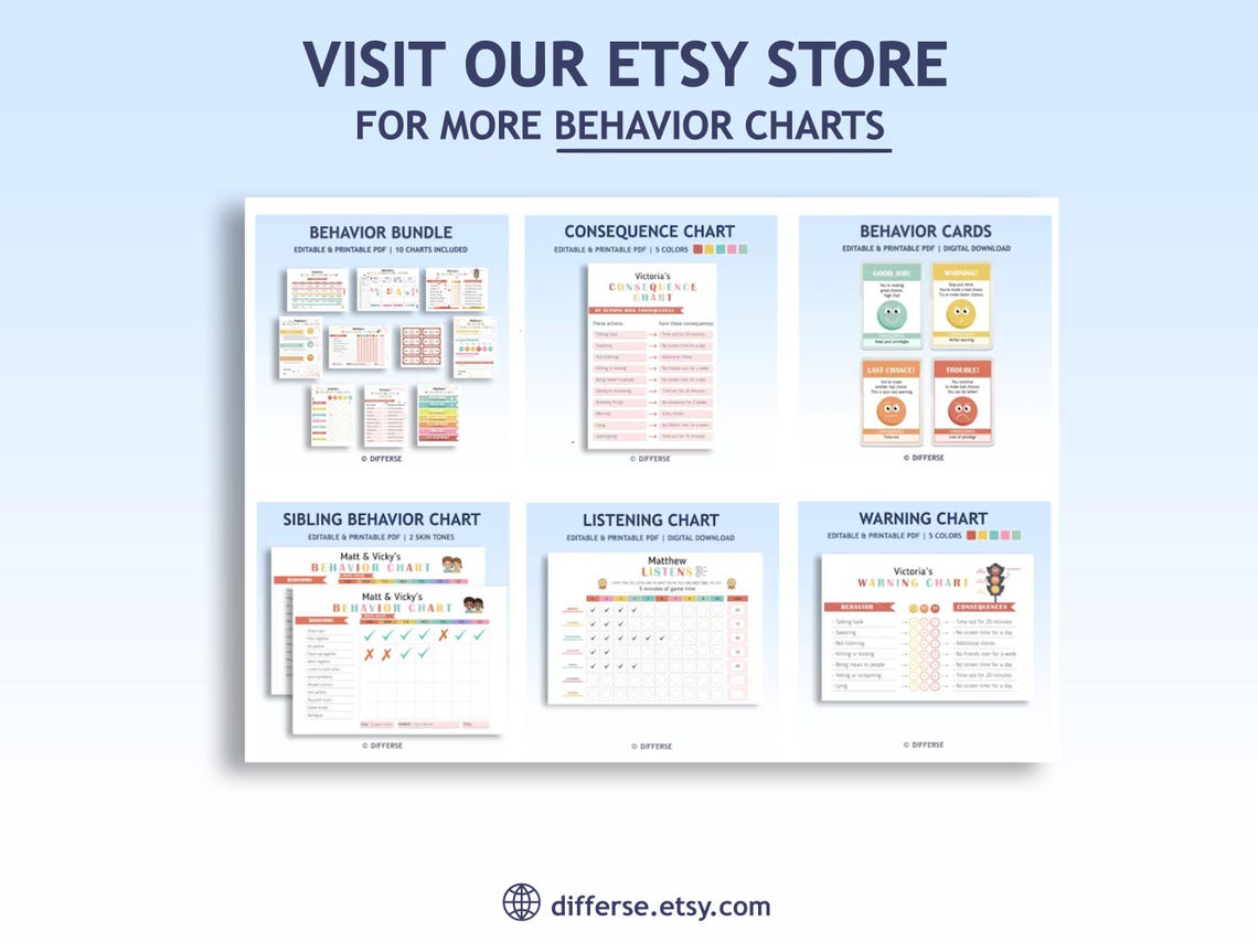 3 Strikes Warning Chart | Consequence Chart | Actions Have Consequences ...