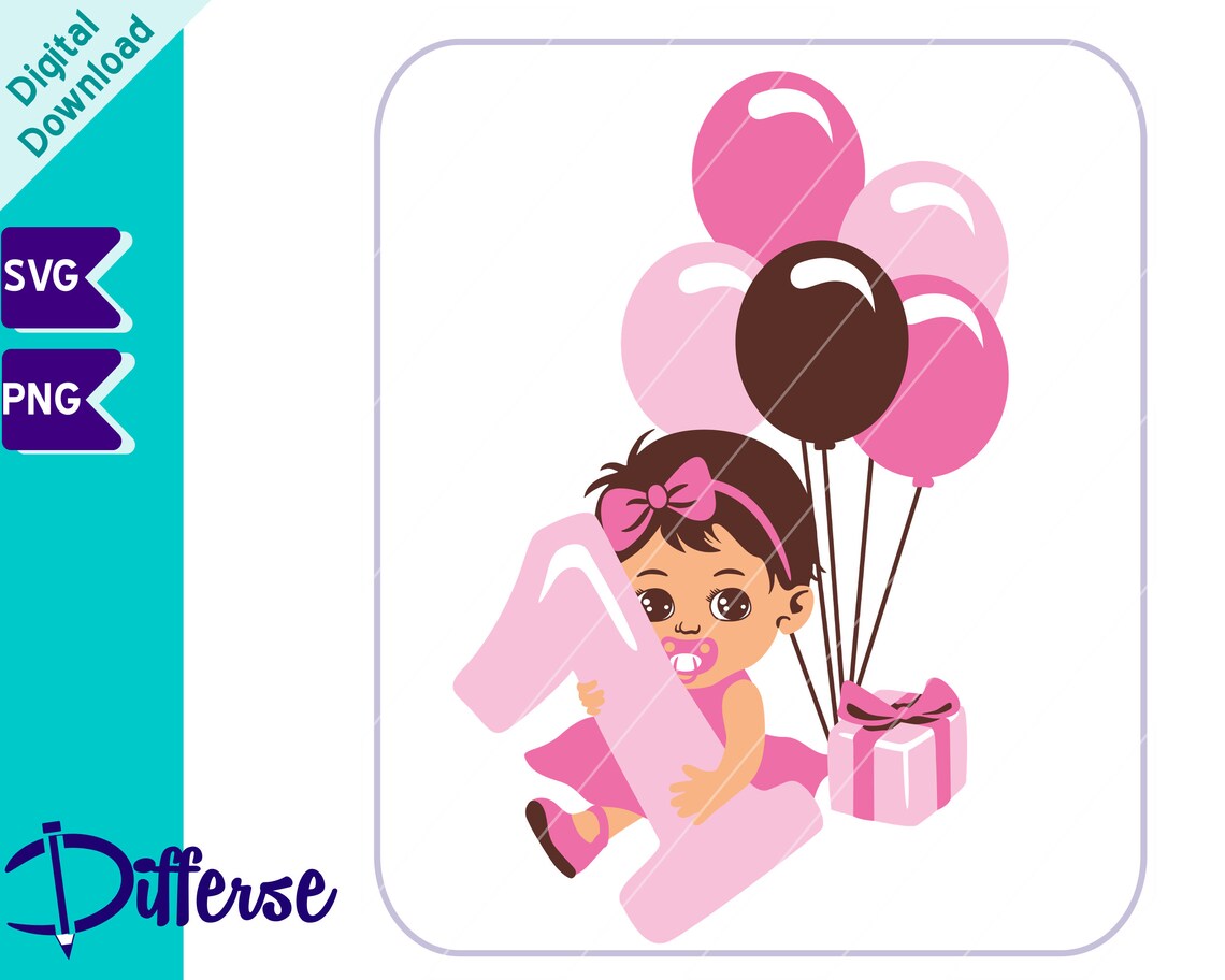 First Birthday SVG SVG Cut File & PNG 1st Birthday Png - Etsy