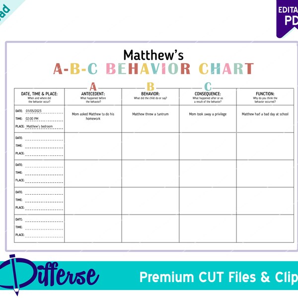 Behavior Chart - Etsy