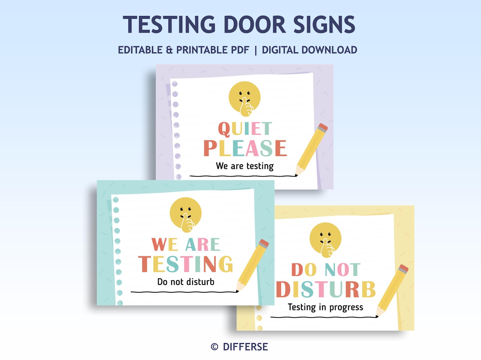 Classroom Door Sign | Do Not Disturb Sign | Quiet Please | We Are ...