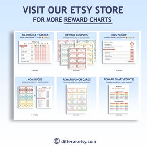 Editable Allowance Chart for Kids | Allowance Tracker | Editable Chore ...