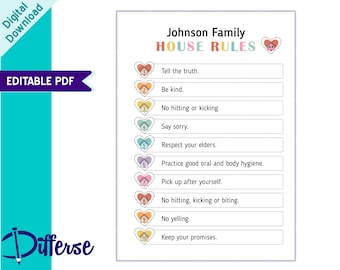 Editable Behavior Consequence Chart, Behavior Chart for Kids Printable ...