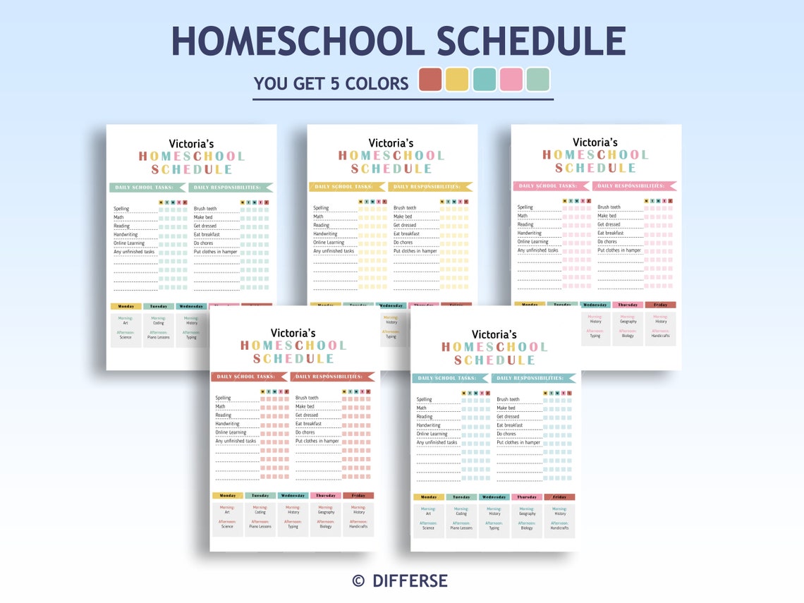 Editable Homeschool Planner | Digital School Planner | Printable ...